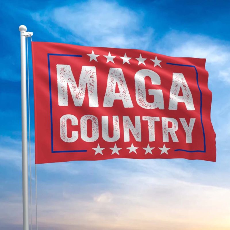Maga Country Great Again Trump US American Patriotic House Flag