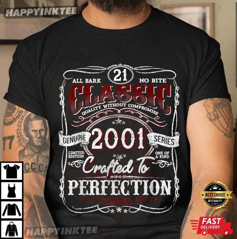 21st Birthday Vintage 2001 Limited Edition 21 Year Old T-Shirt