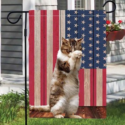 Cat Praying Double Sided House Flag