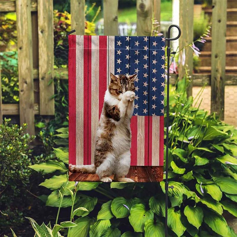 Cat Praying Double Sided House Flag
