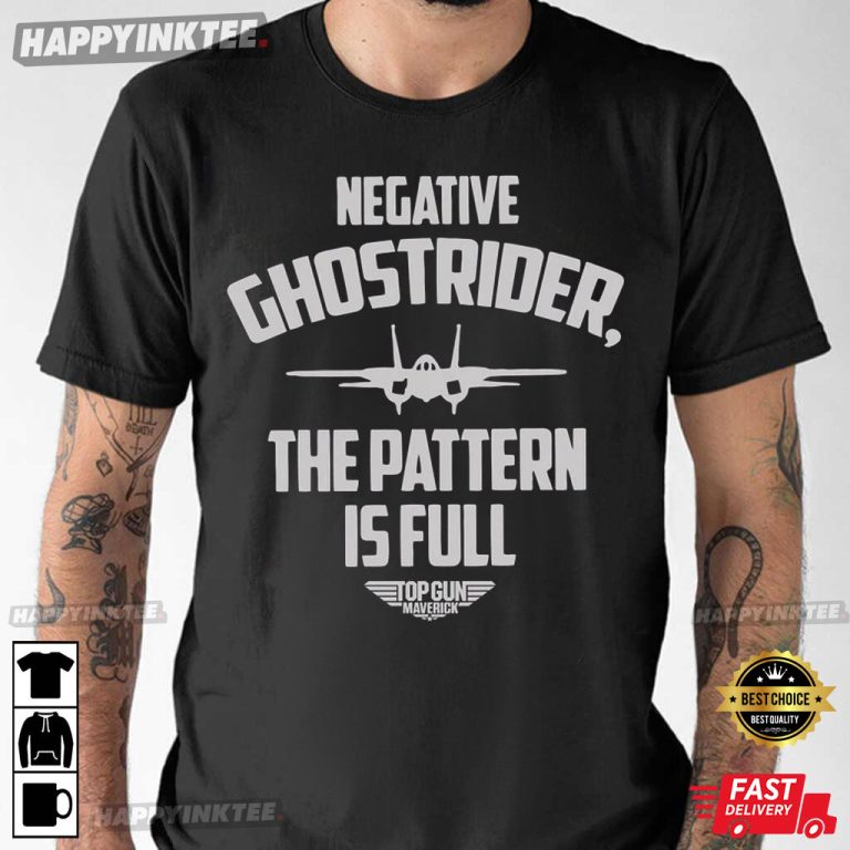 Negative Ghost Rider The Pattern Is Full Top Gun Gift For Fan T-shirt