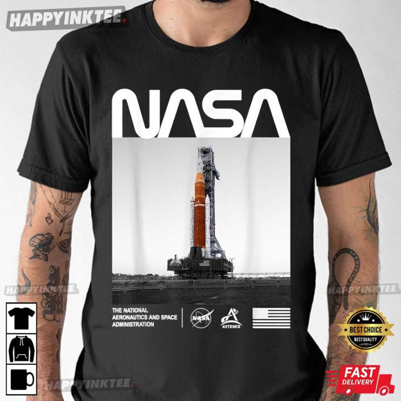 NASA Artemis Space Launch System Worm Insignia Logo T-Shirt