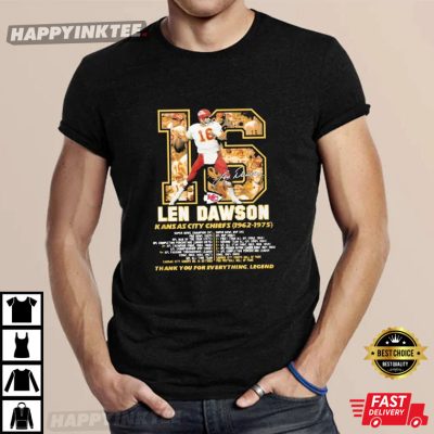 RIP Len Dawson 1935-2022 Thank You For The Memories T-Shirt