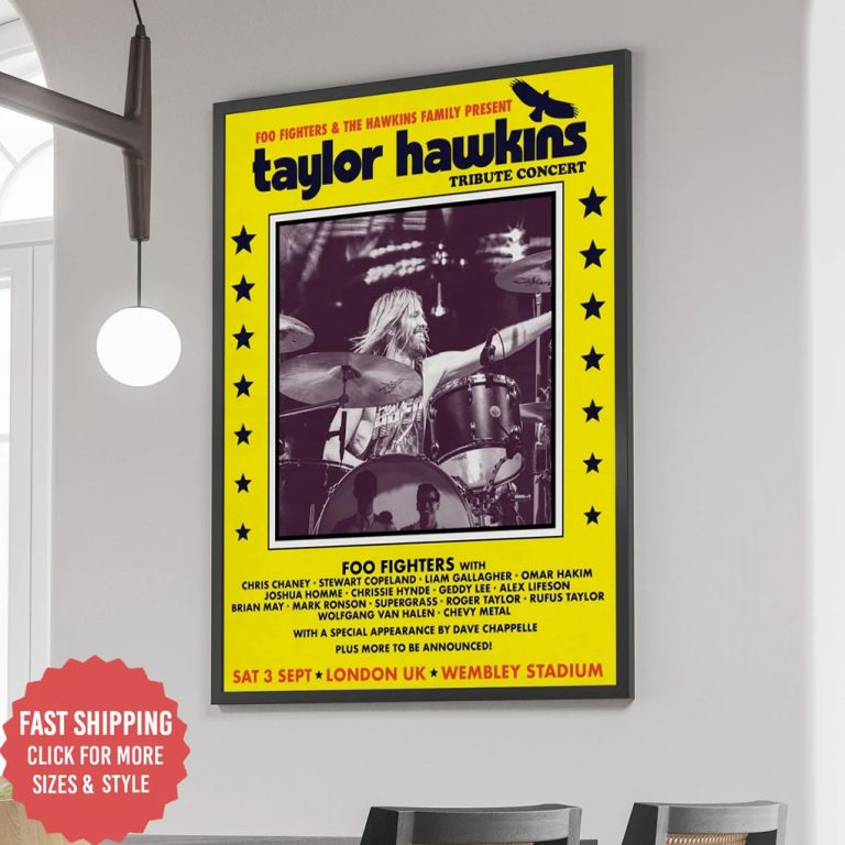Taylor Hawkins Tribute Concert Canvas Poster, Taylor Hawkins