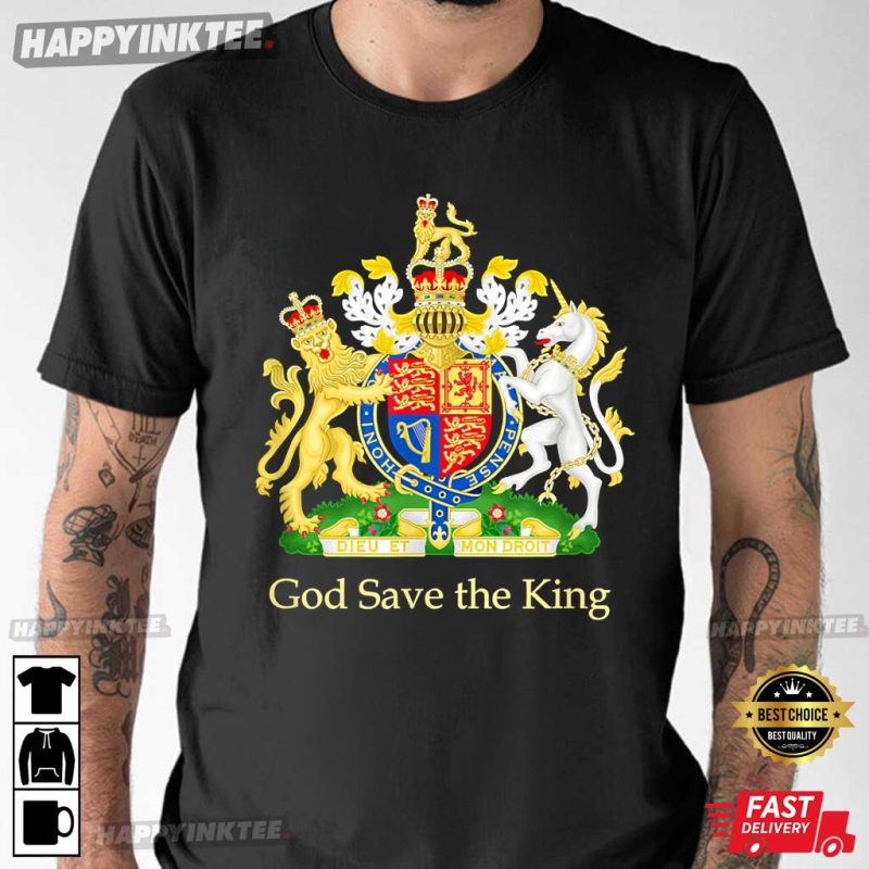 God Save The King Royal Coat Of Arms Emblem T-Shirt