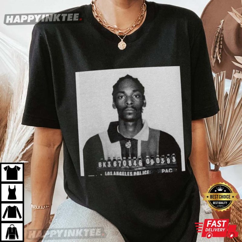 Snoop Dogg Mugshot Rapper Tupac T-Shirt