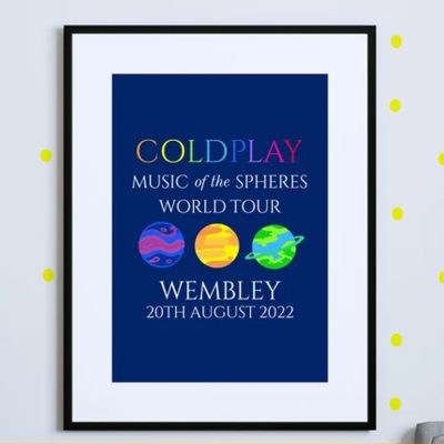 Coldplay Music Of The Spheres World Tour Poster