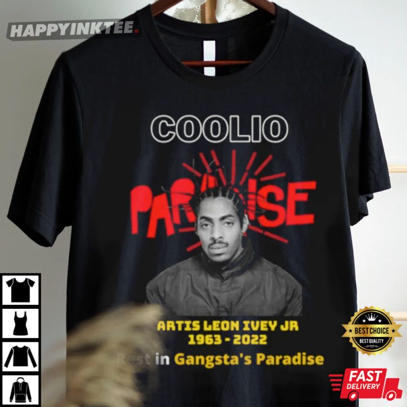 RIP Coolio Remembering Gangstas Paradise Artis Leon Ivey Jr T-Shirt