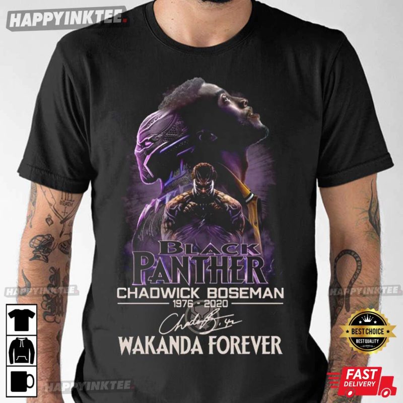 Black Panther Wakanda Forever RIP Chadwick Boseman T-Shirt