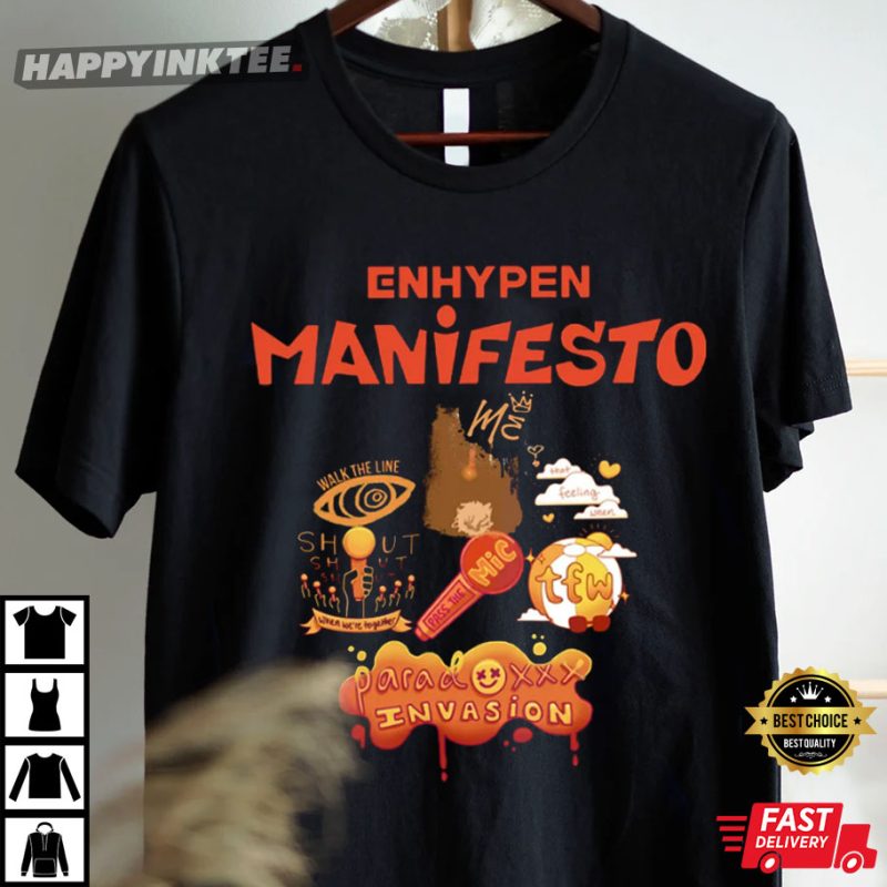 Enhypen Manifesto 2022 World Tour Merch T-Shirt