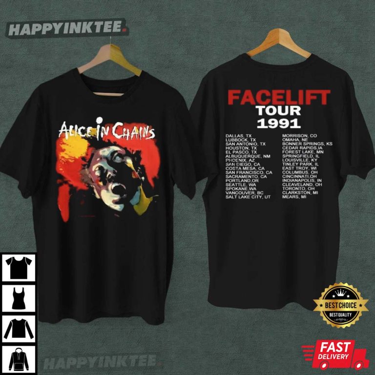Alice In Chains Facelift 1991 Concert Tour T-Shirt
