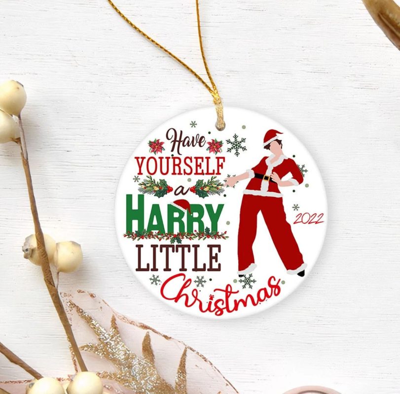 Santa Harry Styles Christmas Ornament