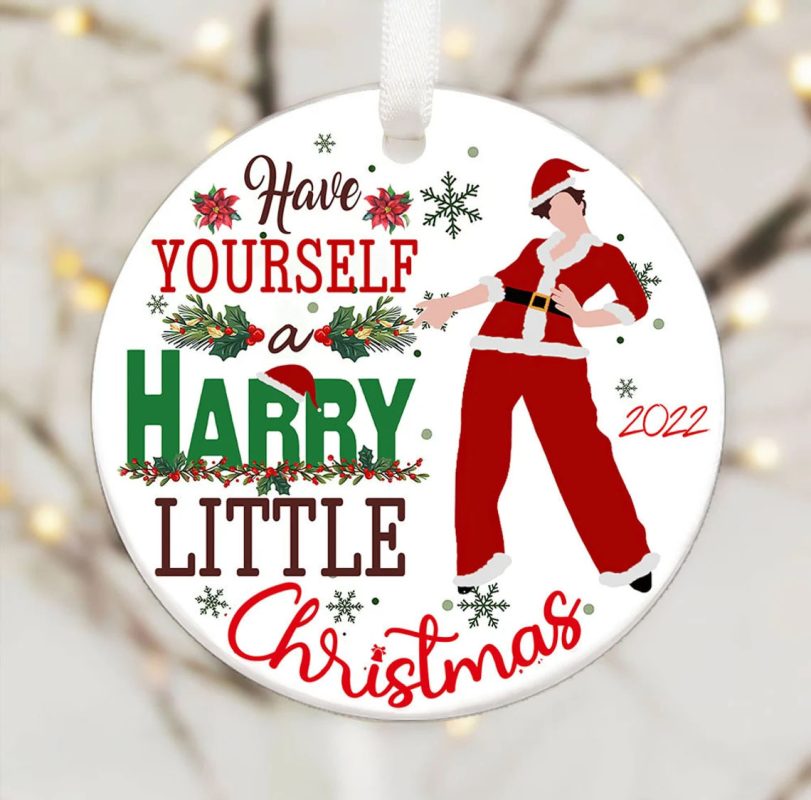 Santa Harry Styles Christmas Ornament