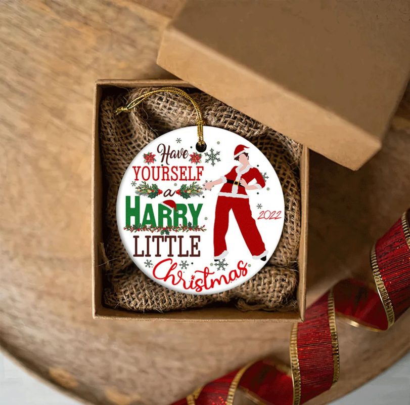 Santa Harry Styles Christmas Ornament