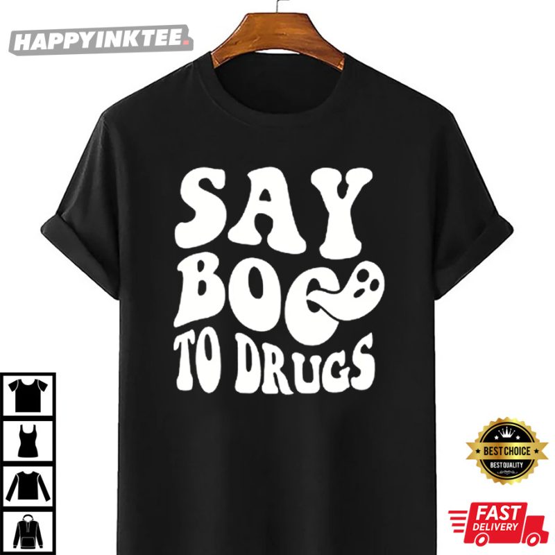 Say Boo To Drugs Red Ribbon Week Awareness T-Shirt