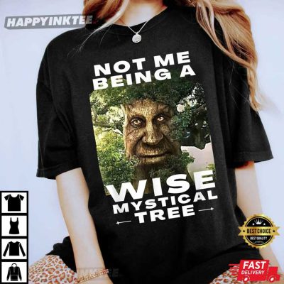 Mens Wise Mystical Tree Face Old Funny Meme Best T-Shirt
