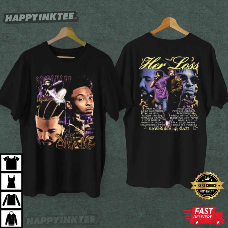 Vintage Her Loss Drake x 21 Savage Hip Hop Best T-Shirt