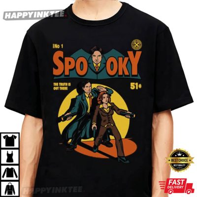 The X-Files Spooky Comic Mulder And Scully Best T-Shirt
