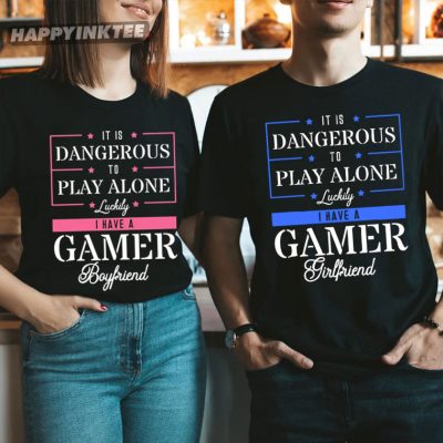 Boyfriend Girlfriend Gamer Funny Couples Shirts