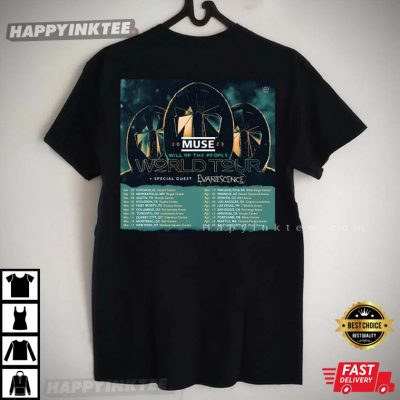 Muse Rock Band Will Of The People Tour 2023 T-Shirt