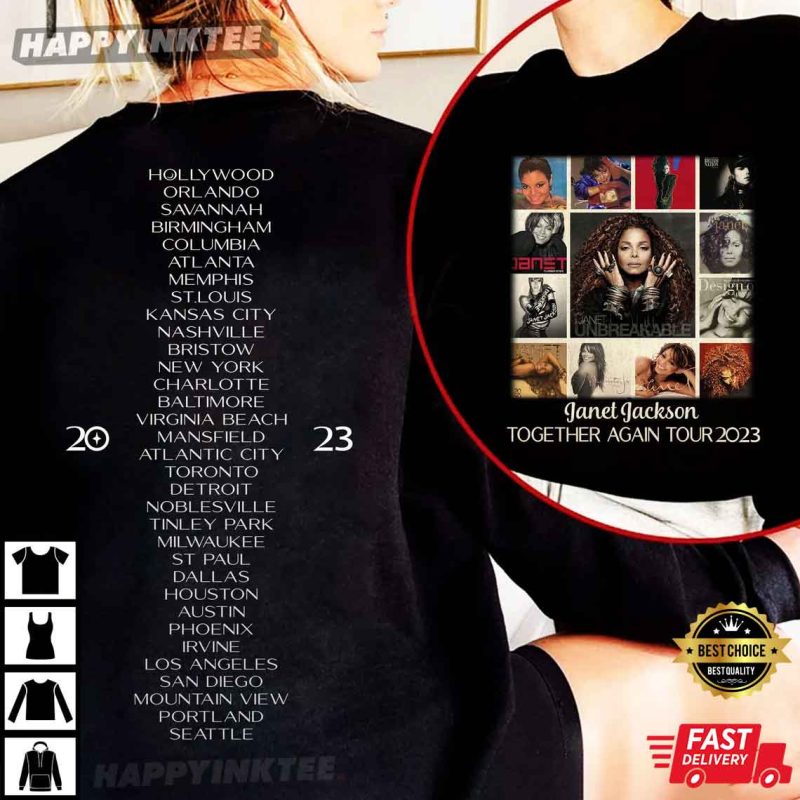Janet Jackson Together Again Tour 2023 T-Shirt
