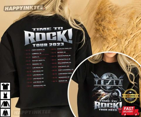 Tesla Rock Band 2023 Tour Dates T-Shirt - Bring Your Ideas, Thoughts ...