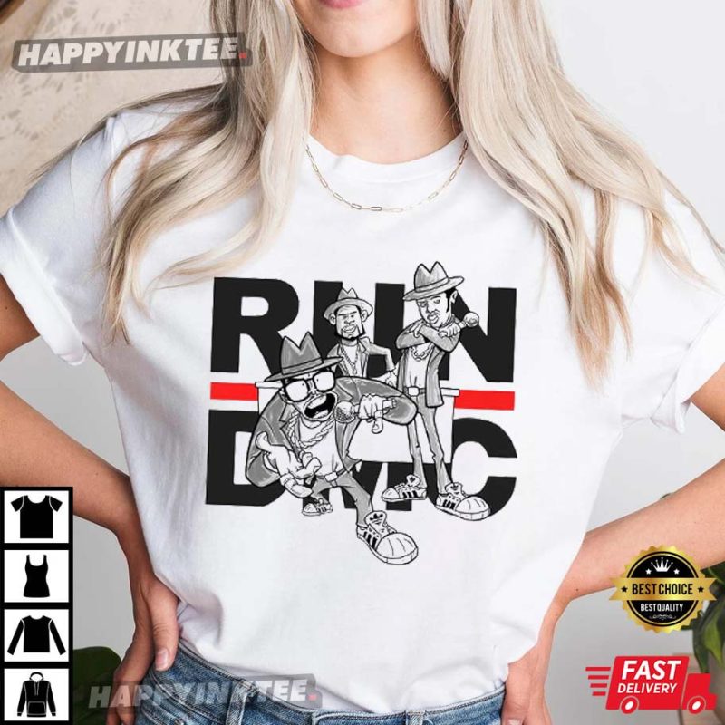 Cartoon Fanart Run Dmc Rap Band T-Shirt - Bring Your Ideas, Thoughts ...