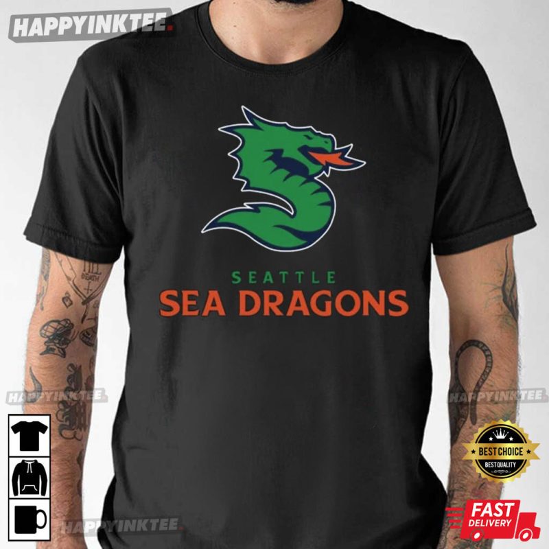 Seattle Sea Dragons Team Logo Football Team T-Shirt