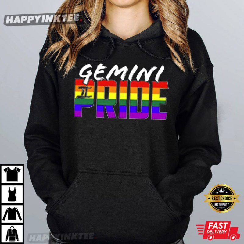 Gemini Lgbt Gay Pride Flag Zodiac Sign Pullover T Shirt Bring Your