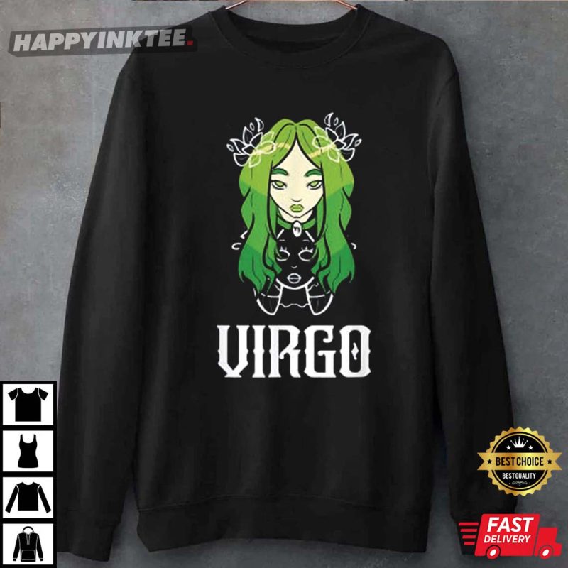Virgo Tarot Zodiac Sign Pastel Goth Horoscope Occult Emo T-Shirt ...
