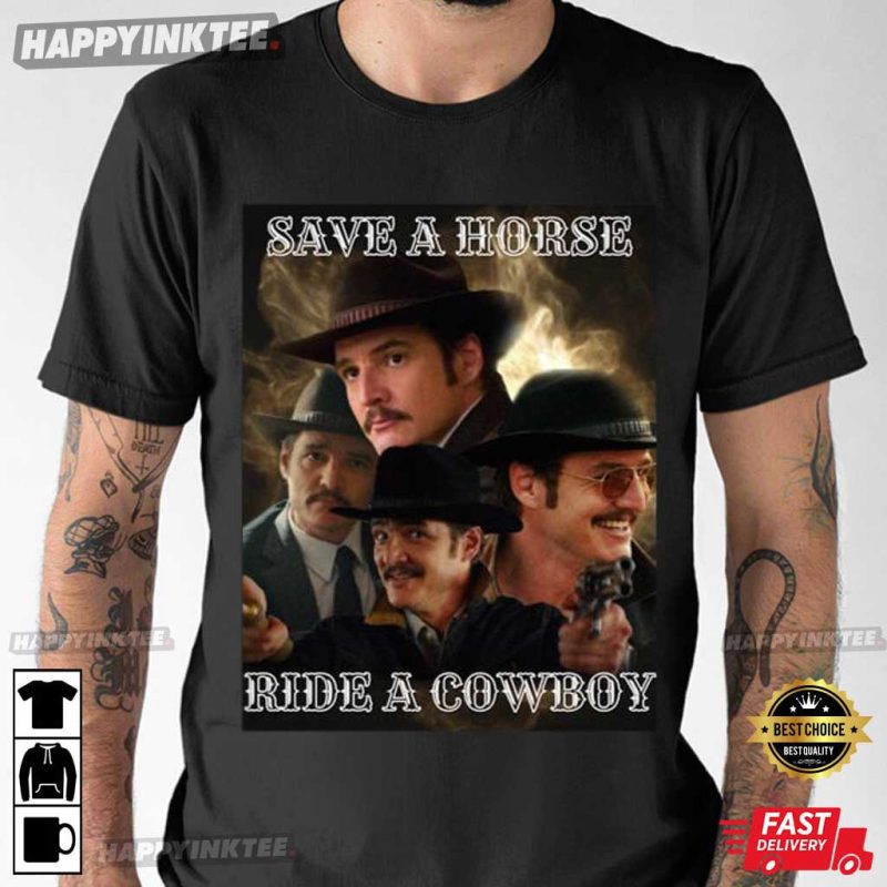 Cowboy Pedro Pascal Kingsman Whiskey Agent T-Shirt