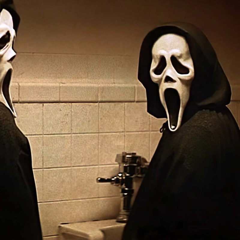 Scream Bathroom Art Ghostface Halloween Horror Movie Poster