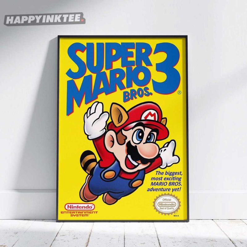 Super Mario Bros 3 Cover Nintendo Entertainment System 1998 Poster ...