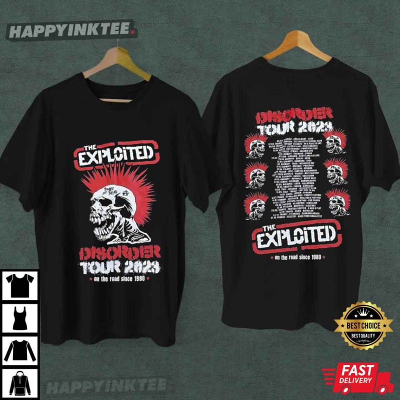 The Exploited Disorder Rock Tour 2023 T-Shirt