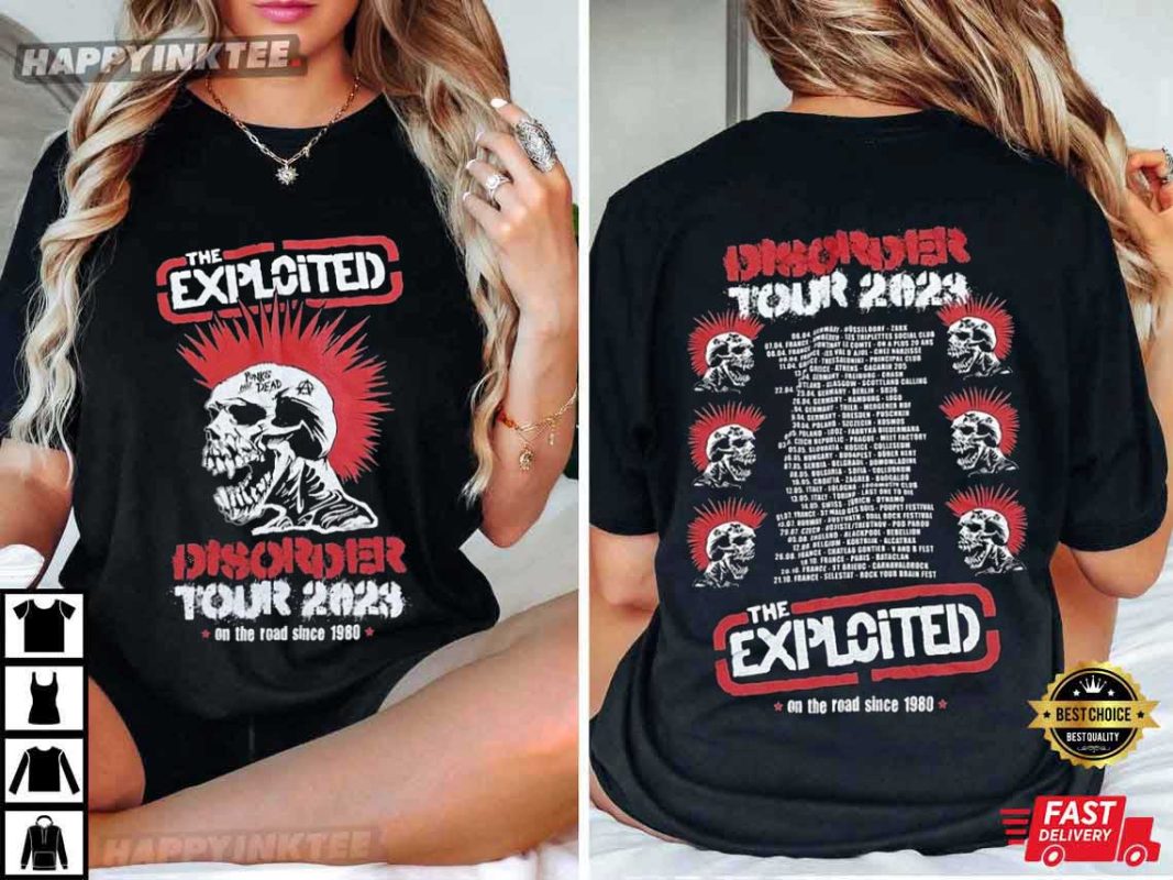 The Exploited Disorder Rock Tour 2023 T-Shirt