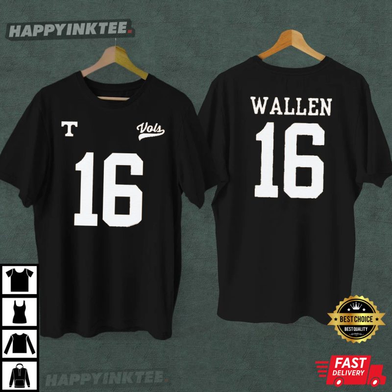 Morgan Wallen Tennessee Vols Baseball Jersey Custom Name T-shirt