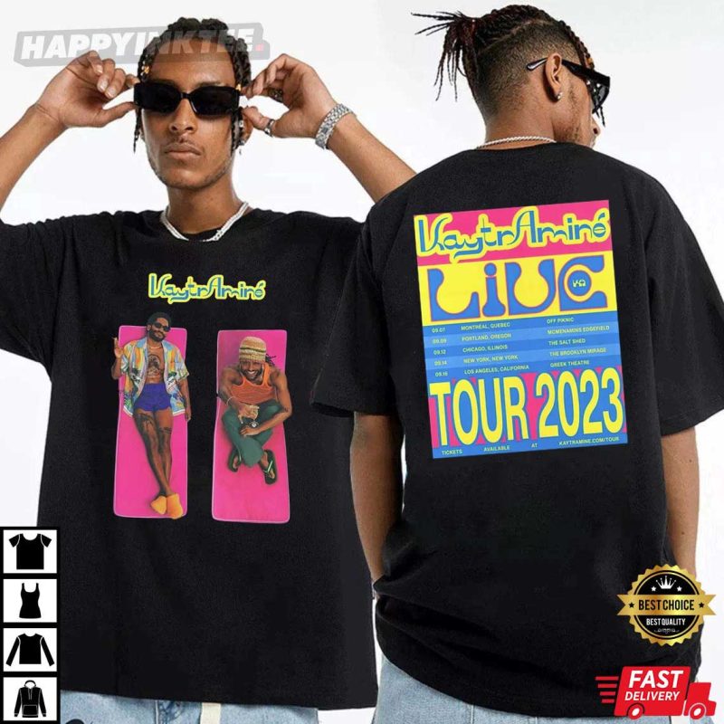 Kaytranada and Amine Kaytramine Tour 2023 Concert T-Shirt