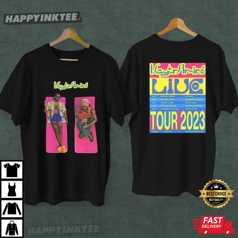 Kaytranada and Amine Kaytramine Tour 2023 Concert T-Shirt