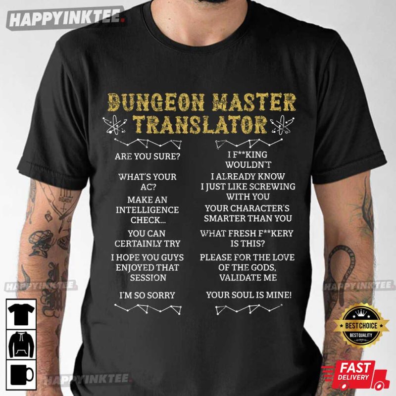 Dungeon Master Translator DnD RPG Game T-Shirt