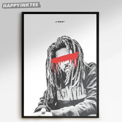 J Cole Portrait Rap Hip Hop Poster