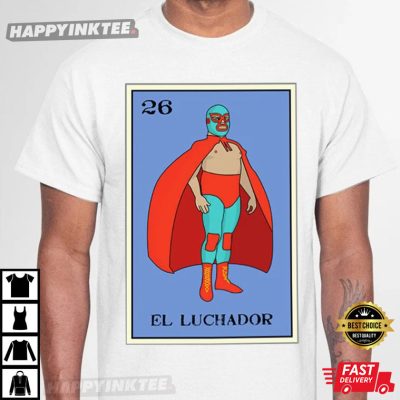 El Lucha Libre Loteria Mexican Wrestling T-Shirt