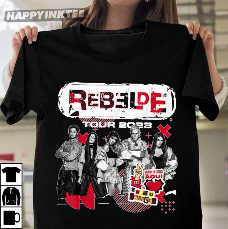 RBD Rebelde Tour 2023 Concert Merch T-Shirt