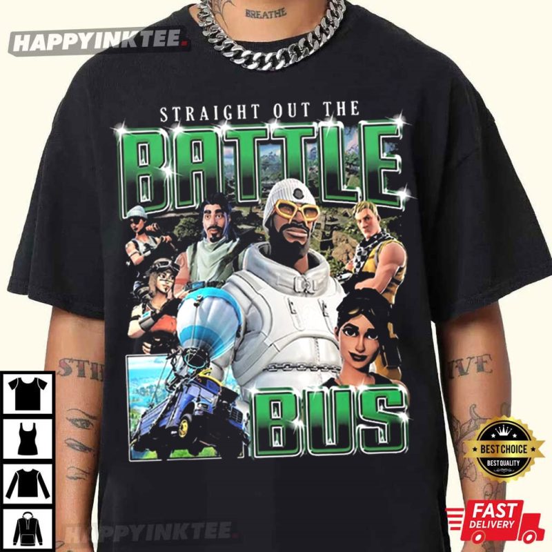Drake Straight Out The Battle Bus Fortnite Battle Royale T-Shirt