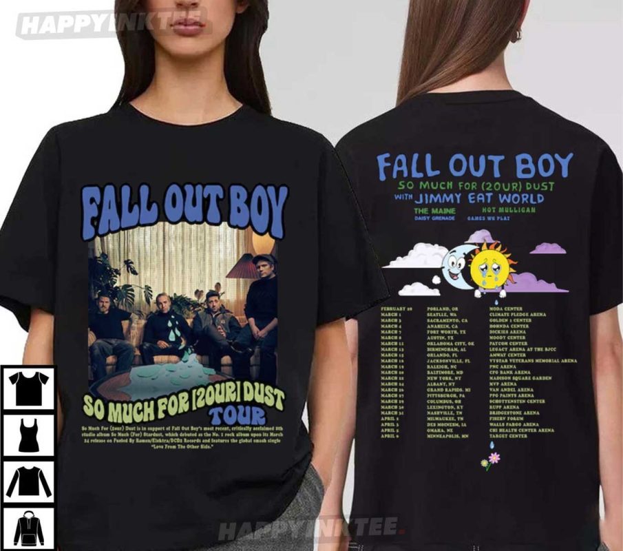 Fall Out Boy Band So Much For Tour Dust 2024 T-Shirt