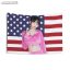 Le Sserafim Chaewon American Flag Wall Tapestry